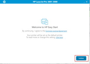 How do I install my LaserJet Pro 3001dw through a network?